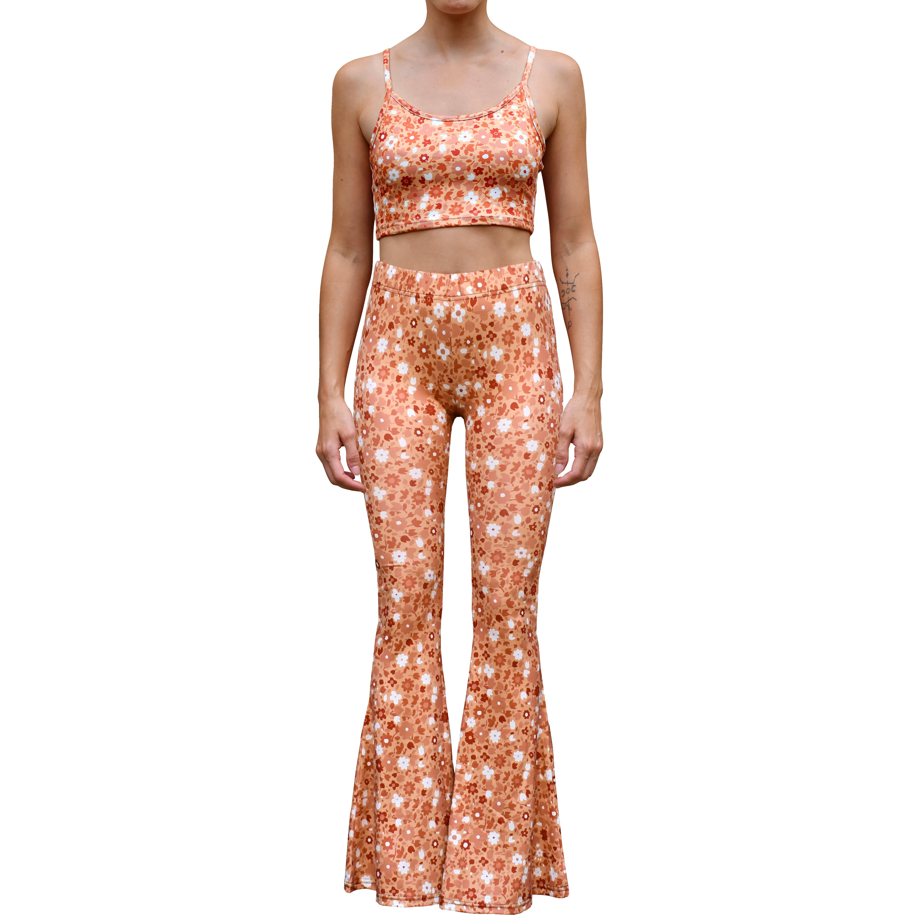 Bell Bottoms - Gold Floral – Daisy Del Sol