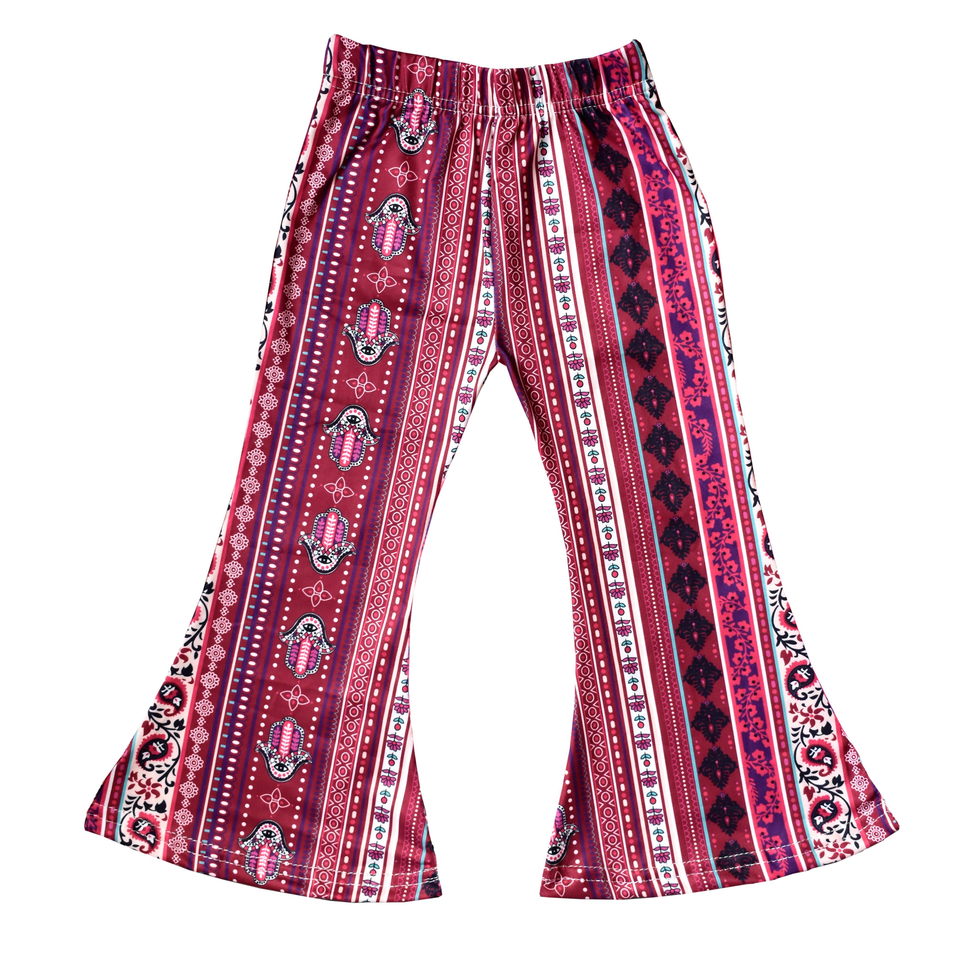 Little Girl's Bell Bottoms - Berry Paisley – Daisy Del Sol