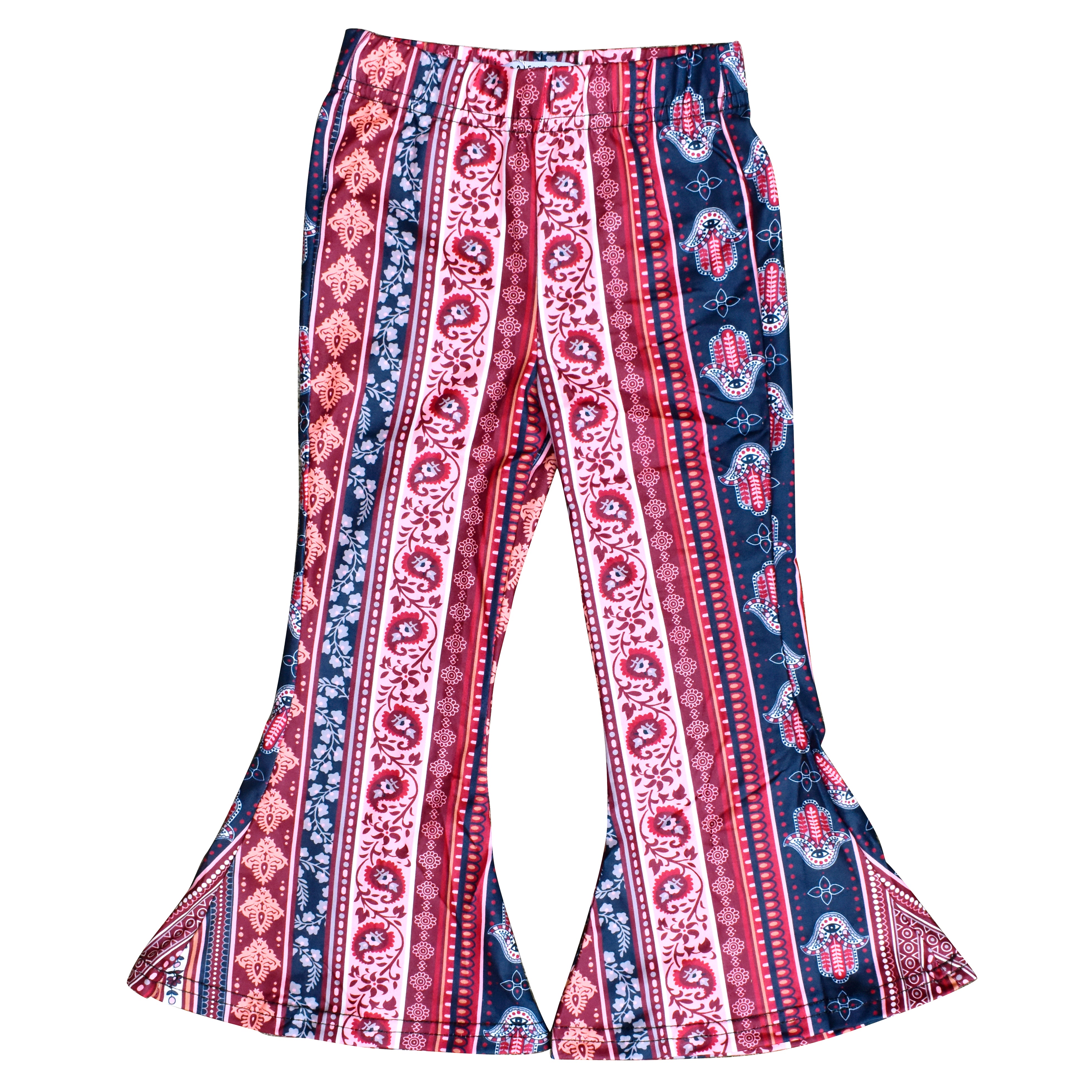 Little Girl's Bell Bottoms - Marsala Paisley – Daisy Del Sol